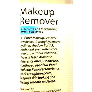 Nu-pore Makeup Remover, Cleansing and Moisturizing Wet 25 Towelettes (Pack of 6) by nu-pore