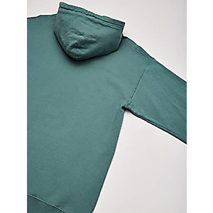 Hanes Mens Originals Fleece Hoodie, Garment Dyed Sweatshirt, Unisex Pullover Hooded, Cypress Green, Large US