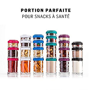 BlenderBottle GO STAK Blender Bottle, 100cc 3-Pak, White