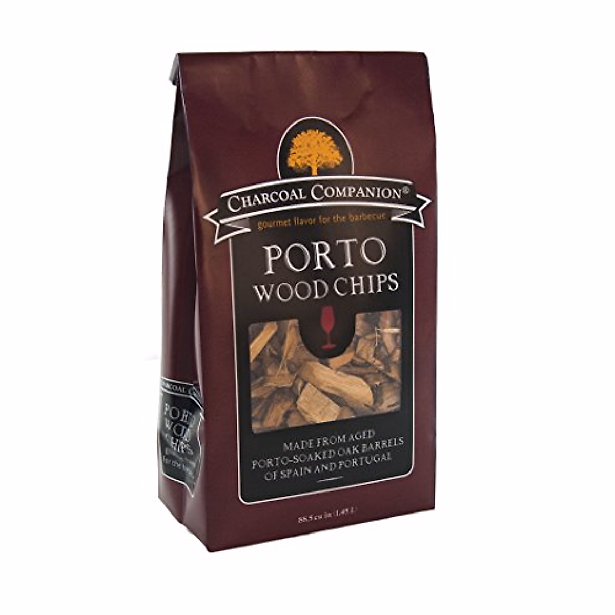 Charcoal Companion CC6061 Port Soaked Wood Chips, 88.5 Cubic Inch