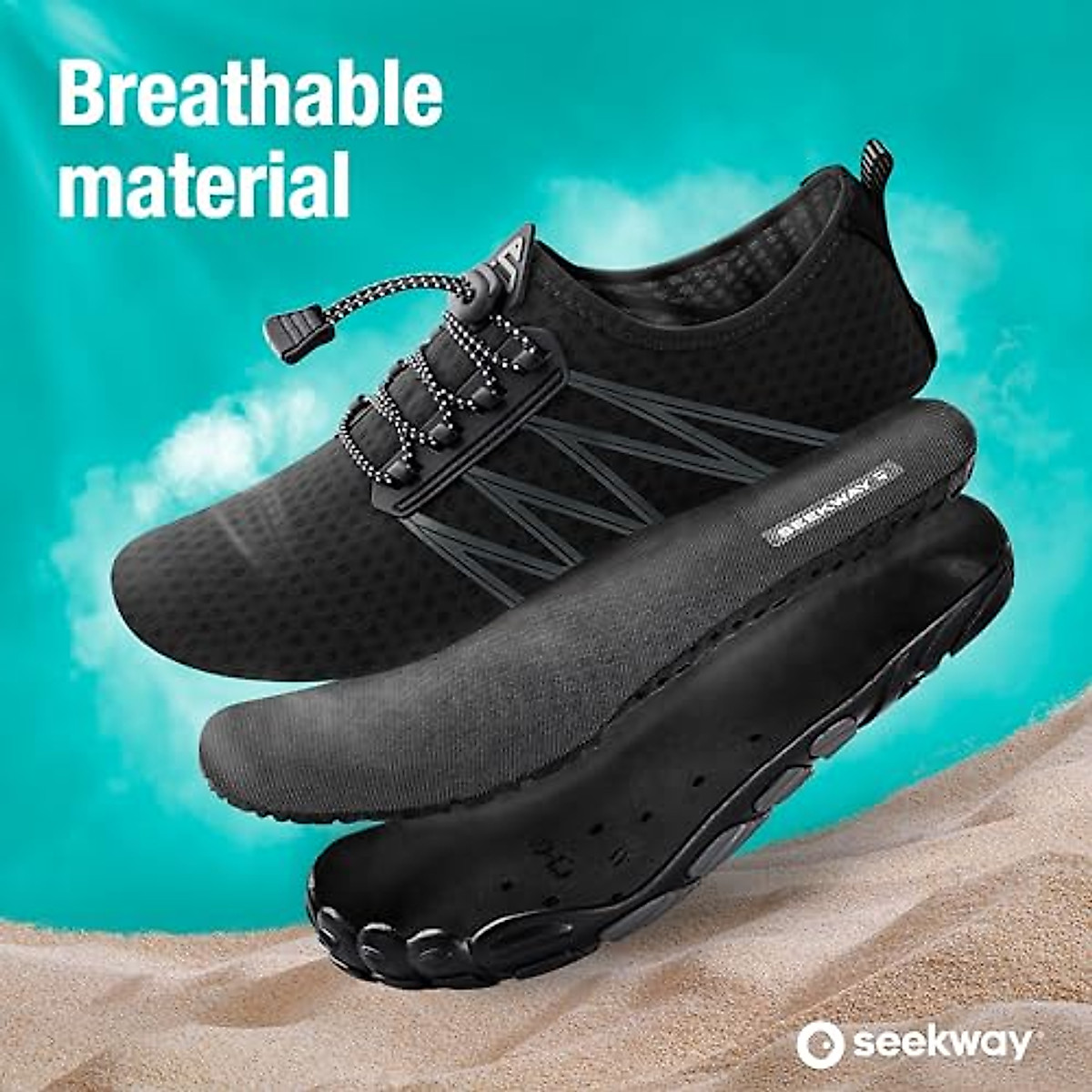 SEEKWAY Water Shoes for Women Adult Quick-Dry Aqua Sock Barefoot Men for Beach Swim River Pool Lake Hiking Kayaking Surfing