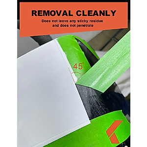 KREFINISH Painters Tape for Car Paint Green No Residue Automotive Masking Tape for Automotive Paint - Heat Resistant for Paint Booth, 0.7 Inches x 60 Yards, 6 Rolls