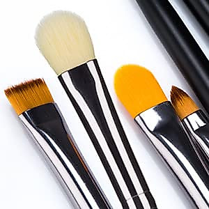 Duorime Silky 10Pcs Eyeshadow Makeup Brush Set Essential Eye Makeup Brushes Kit For Blending Eyeshadow, Eyeliner, Crease, Eyebrow Cosmetics Tool