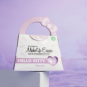 Makeup Eraser, 7-Day Set, Erase All Makeup with Just Water, Including Waterproof Mascara, Eyeliner, Foundation, Lipstick, and More! Hello Kitty, 7 ct.