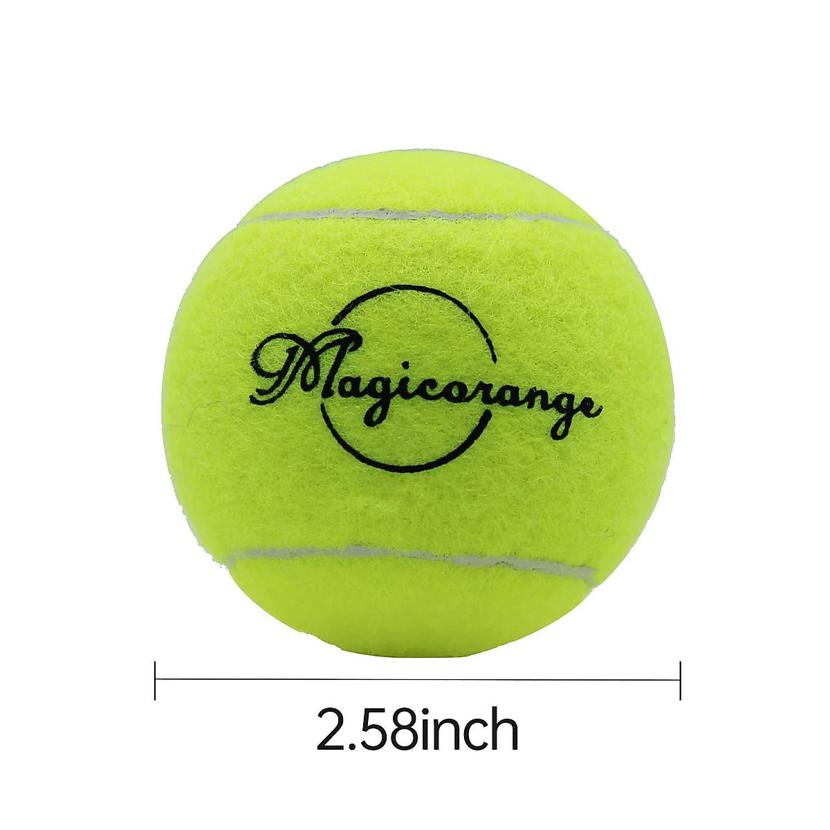 Magicorange Tennis Balls, 12 Pack Advanced Training Tennis Balls Practice Balls, Pet Dog Playing Balls, Come with Mesh Bag for Easy Transport, Good for Beginner Training Ball (Green)
