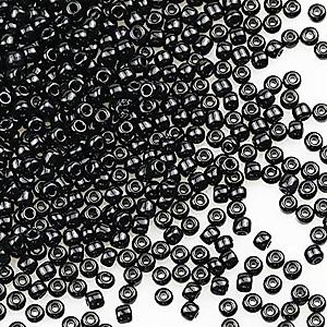 BALABEAD Opaque Black Color Loose Seed Beads About 4000pcs in Box 8/0 Glass Craft Seed Beads for Jewelry Making, Hole 0.7mm (Black)