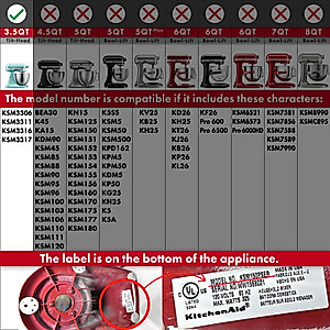 Flat Beater Replacement for KitchenAid 3.5 Qt. Tilt-Head Stand Mixers/Polished 18/8 Stainless Steel Accessories/No coating/Dishwasher Safe