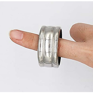 Luckycivia 20 PACK Stainless Steel Wine Bottle Drip Collar Ring Wine Bottle Collars Wine Drip Ring