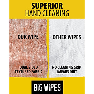 Big Wipes"Red Top" Heavy Duty Industrial Textured Scrubbing Wipes (Pack of 8)