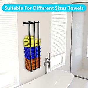 Sancagy Towel Racks for Bathroom : Wall Mounted, Rolled Towel Holder, and Towel Organizer for Small Bathroom