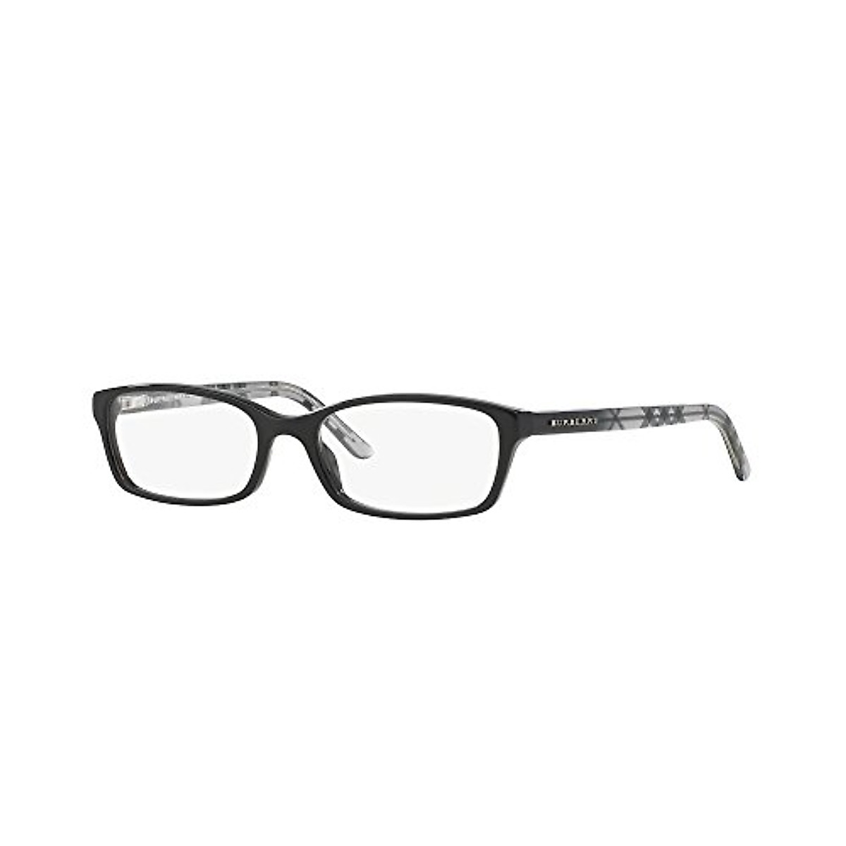 BURBERRY BE 2073 3164 Black Plastic Rectangle Eyeglasses 53mm