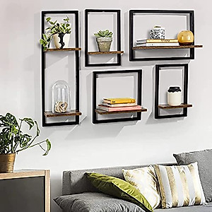 ROSE BLOOM Floating Shelves Wall Mounted Hanging Display Shelf, Wood Wall Shelf with Invisible Brackets for Home Decor, Pack of 1(2 Boards)