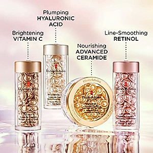Elizabeth Arden Daily Ceramide Serum Capsules, Advanced Anti-Aging Serum Capsules for Minimizing Wrinkles, Fragrance-Free, Enhances Skin Hydration and Radiance for a Youthful Look, 90 Count, 1.41 oz