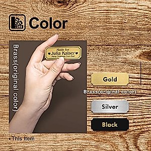 Personalized Name Plates, Solid Brass Engraved Plaque, Trophy Plates Engraved, Custom Name Plate with Adhesive Backing or Screws, 3" W x 1" H
