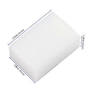 MANCHAP 100 Pack Foam Sponge Cleaning Pads, 3.2 x 2 x 1.2 Inch Lightweight Non-Scratch Scrub Sponge Scrubber Foam Dish Sponges Eraser for Wall, Furniture, Kitchen, Car, White