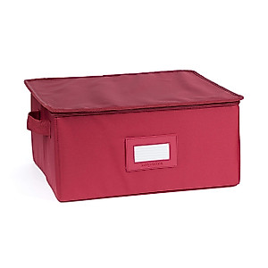 Covermates Keepsakes - Zip-Top Storage Box - Heavy Duty Polyester- Reinforced Handles - Stackable Design - Indoor Storage-Scarlett Red