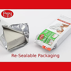 Pepy Premium European Air Dry Modeling Clay White 2.2 lb Bar, Easy to Use Air-Hardening Clay for Sculpting and Crafts Projects