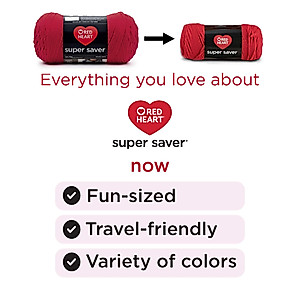 Red Heart Super Saver Yarn Super Craft Kit Brights, with 12 Pack of 50g/1.7 oz. 4 Medium Worsted Yarn for Knitting & Crocheting, 12 Colors, Perfect for Chunky Sweaters, Blankets, Amigurumi