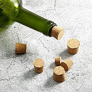 100 Pack Cork Stoppers Wine Bottle Cork Stoppers Wooden Tapered Cork Plugs Replacement Assorted Corks for Wine Beer Bottle Crafts, 10 Sizes