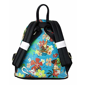 Loungefly Disney Moana Floral Allover Print Womens Double Strap Shoulder Bag Purse