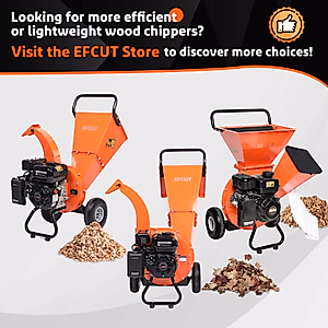 EFCUT C30 LITE Wood Chipper 15:1 Reduction Ratio 3-in-1 Multi-Function Wood Chipper [Bundle Deal]