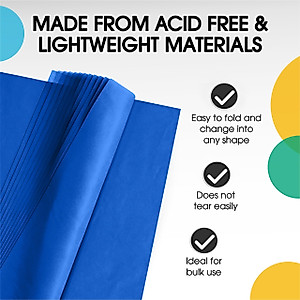 Crown 480 Sheets Bulk Pack Black Tissue Paper Gift Wrap - Ream of Paper - 15 inch. x 20 inch. Wrapping Tissue Paper - for Scrapbooking Paper, Art n Crafts, Wrapping Christmas Gifts and More!!