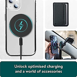 Mous MagSafe Vent Mount and iPhone 14 Case Clear Clarity 2.0