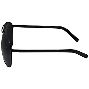 grinderPUNCH - Big XL Wide Frame Extra Large Aviator Sunglasses Oversized 148mm Black