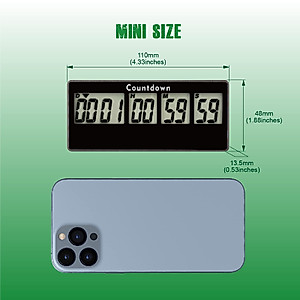 Yooreal Digital Kitchen Timer,Retirement Countdown Timer 9999 Days,Magnet Design,Loud Alarm,Tracks Wedding Vacation Working Cooking Baby Birth (Black)