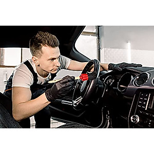 TAKAVU Car Detailing Brushes Set, 6pcs Detail Brushes, 3pcs Wire Brush, 2pcs Air Conditioner Brush and Microfiber Cloth for Cleaning Wheels, Interior, Exterior, Leather, Motorcycle