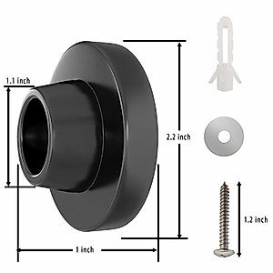 Door Stops for Wall Protector, Door Knob Wall Shield, Black Door Bumper for Slamming, Door Handle Stopper, Wall Hole Cover 3PCS