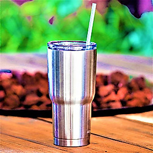 Drinking Straws By Green Direct - Disposable 10.75 inches Plastic Straws individually wrapped - Extra Long & Thick for use with any Jumbo Cup or Water Bottle - BPA Free - Clear Pack of 300