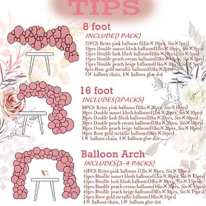 Boho Pink Balloon Arch Garland Kit, SCMDOTI Blush Pink Balloon Arch with Double Stuffed Dusty Pink Nude Neutral Balloons for Baby in Bloom Baby Shower, Birthday, Weddings,Bridal Shower Decoration