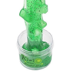 Kiwi Green Clear Slime 7OZ Premade Crystal Slime for Girls Boys, DIY 200ML Crunchy Clear Slime for Kids Toys Art Craft Birthday Party Favor