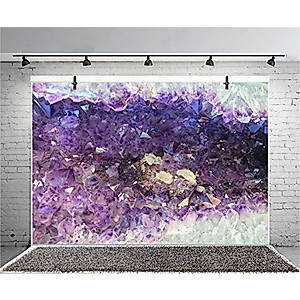 CSFOTO 7x5ft Background for Bright Violet Texture from Natural Amethyst Photography Backdrop Crystal Quartz Jewellery Sparkle Brilliance Ornament Gemstone Photo Studio Props Polyester Wallpaper