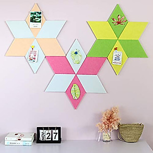 DIY Creative Background Rhombus Felt Board, self-Adhesive Decorative Photo Wall, Accept Customization in Many Colors