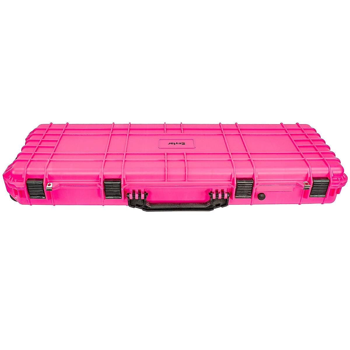 Eylar 38" Inch Protective Roller Rifle Hard Case with Foam, Waterproof & Crushproof, Two Rifles Or Multiple Guns, Pressure Valve with Lockable Fittings Pink