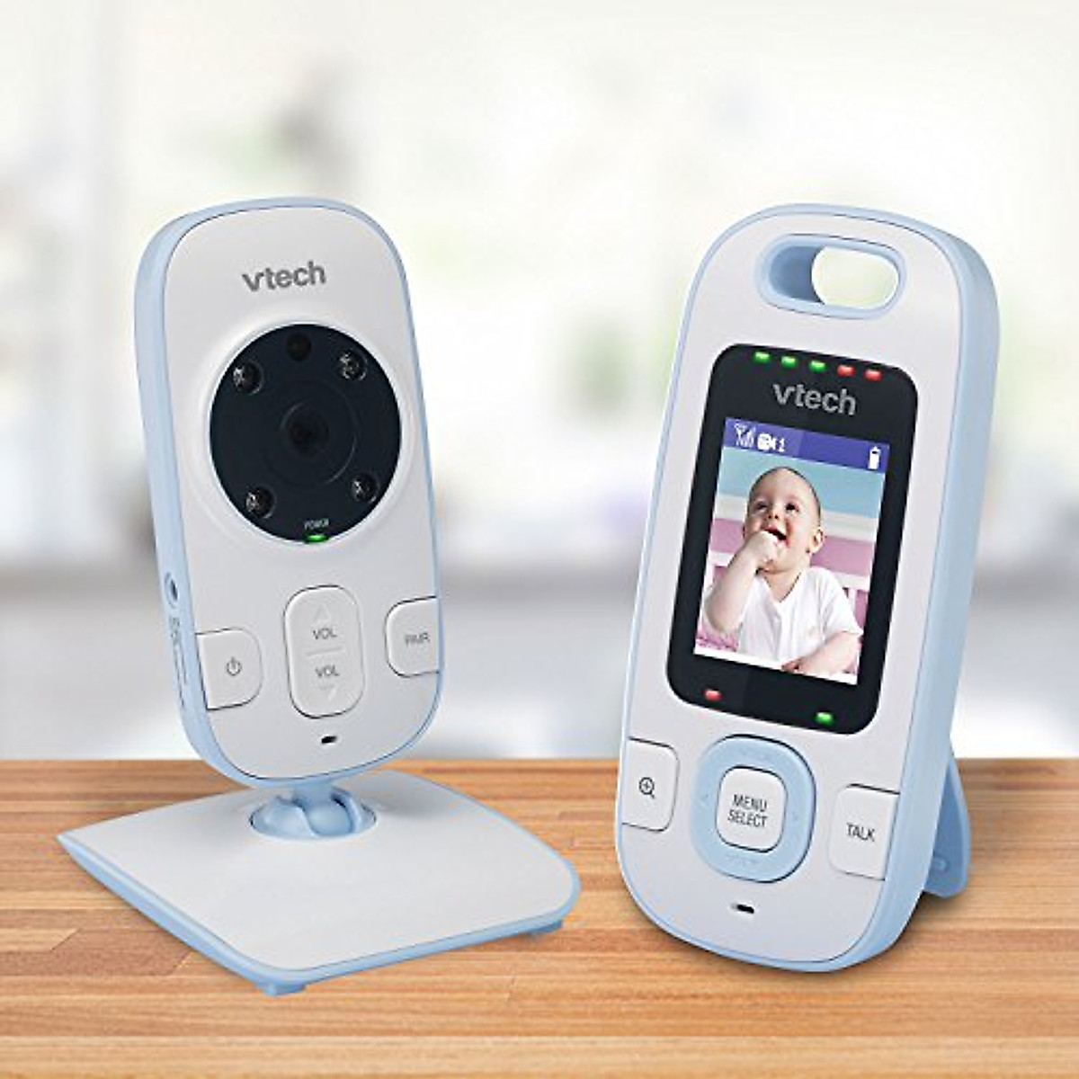 VTech BV73121BL Digital Video Baby Monitor with Full-Color and Automatic Night Vision, Blue