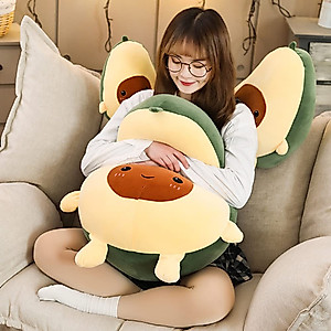 Gianthairball Avocado Plush Pillow, Cute Avocado Stuffed Toy Gifts Soft Food Pillow for Kids, 15.7 inch