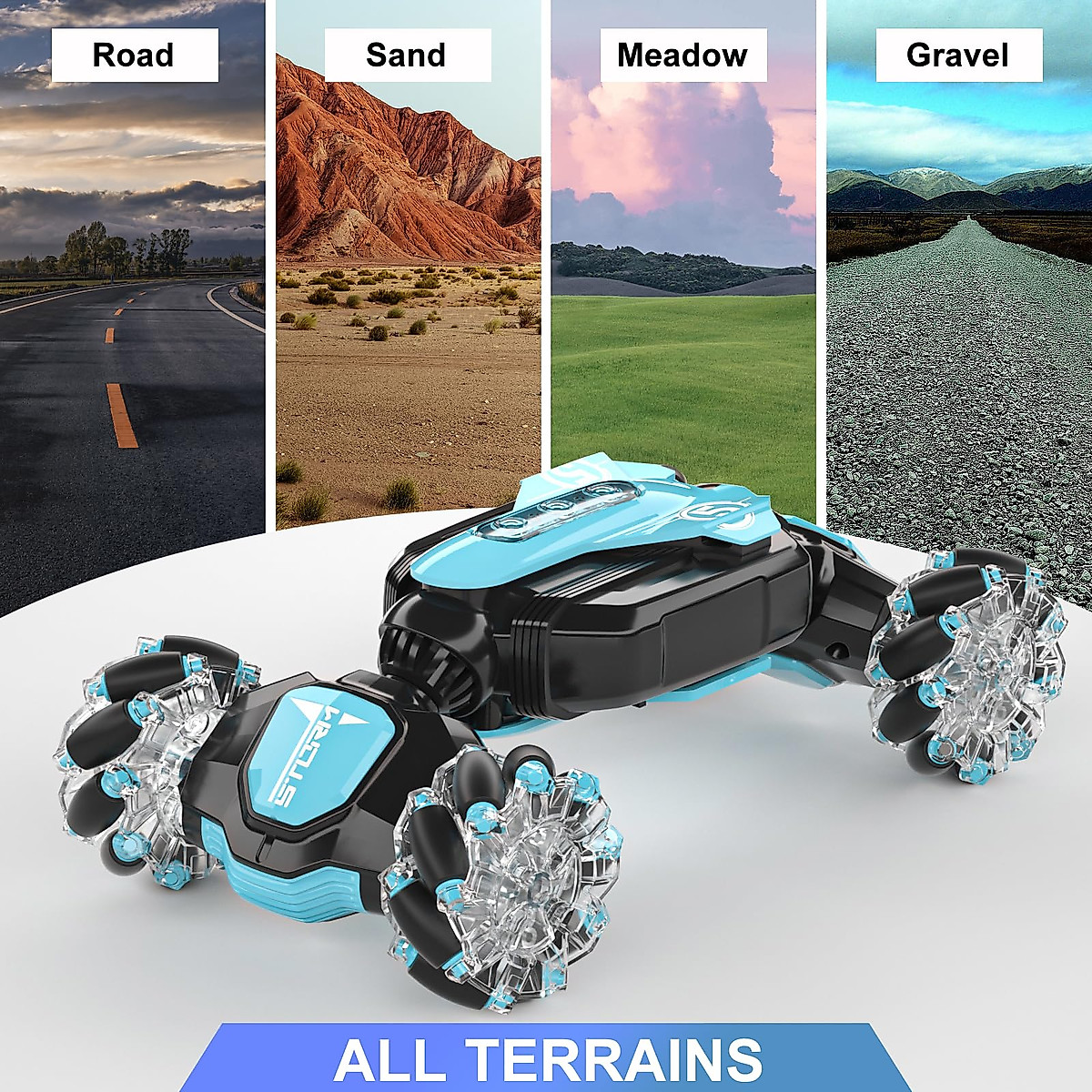 Gesture Sensing RC Stunt Car Remote Control car for Boys 360°Rotating 4WD RC Cars Transform 2.4Ghz Hand Controlled Toys for Boys 4-7 Birthday Presents for Kids Age 7 8 9 10 11 yr (Orange)