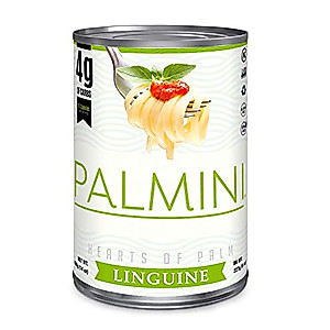 Palmini Linguine Pasta | Low-Carb, Low-Calorie Hearts of Palm Pasta | Keto, Gluten Free, Vegan, Non-GMO | As seen on Shark Tank | (14 Ounce - Pack of 6)