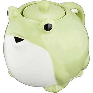 SAN3293 Cute Tableware Teapot & Tea Cup Set, Frog Parent-Child, 20.3 fl oz (600 ml), 5.1 fl oz (140 ml)
