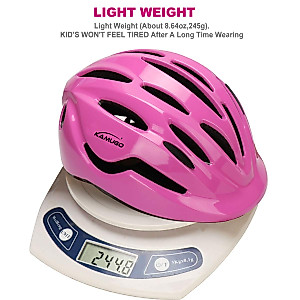 KAMUGO Kids Helmet, Toddler Bike Helmet for Girls Boys Ages 2-8 Years Old, Children Adjustable Helmets Suitable for Skateboard Bicycle Scooter Inline Roller Skate Rollerblading Cycling Multi-Sports