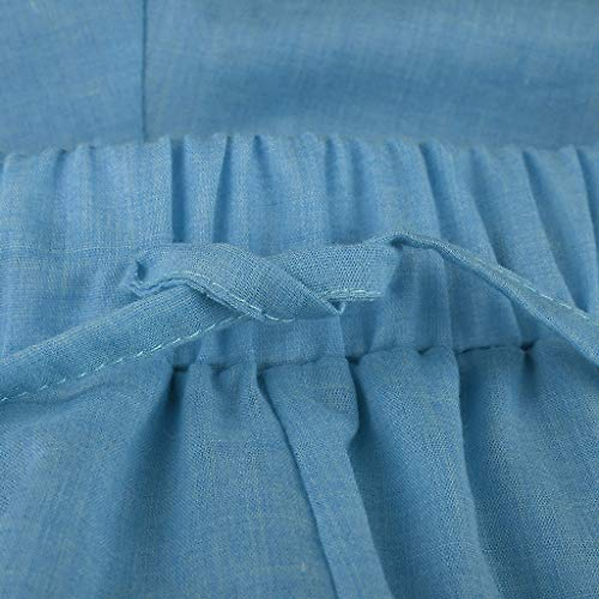 Hot Sale Drawstring Shorts, Thenlian Fashion Women Summer Solid Lace Up Cotton And Linen Pockets Casual Short Pants(S, Blue)