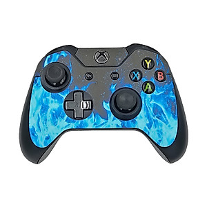 SKINOWN Skin Sticker Vinly Decal Cover for Microsoft Xbox One DualShock Wireless Controller (Blue Flame)