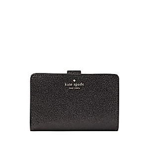 Kate Spade Wallets for Women Shimmy Glitter Wallet (Black)