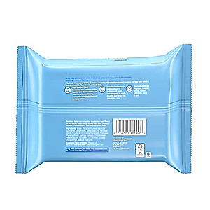 Neutrogena Fragrance-Free Makeup Remover Face Wipes, Daily Facial Cleansing Towelettes for Waterproof Makeup, Dirt & Oil, Gentle, Alcohol- & Fragrance Free, 100% Plant-Based Fibers, 25 ct