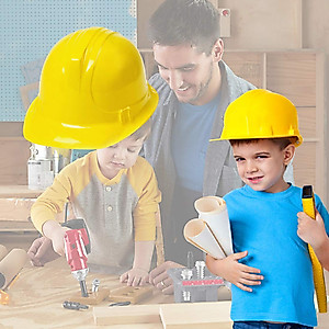 Novelty Place Construction Party Hats - Dress Up Soft Hats for Kids and Adults (Pack of 12)