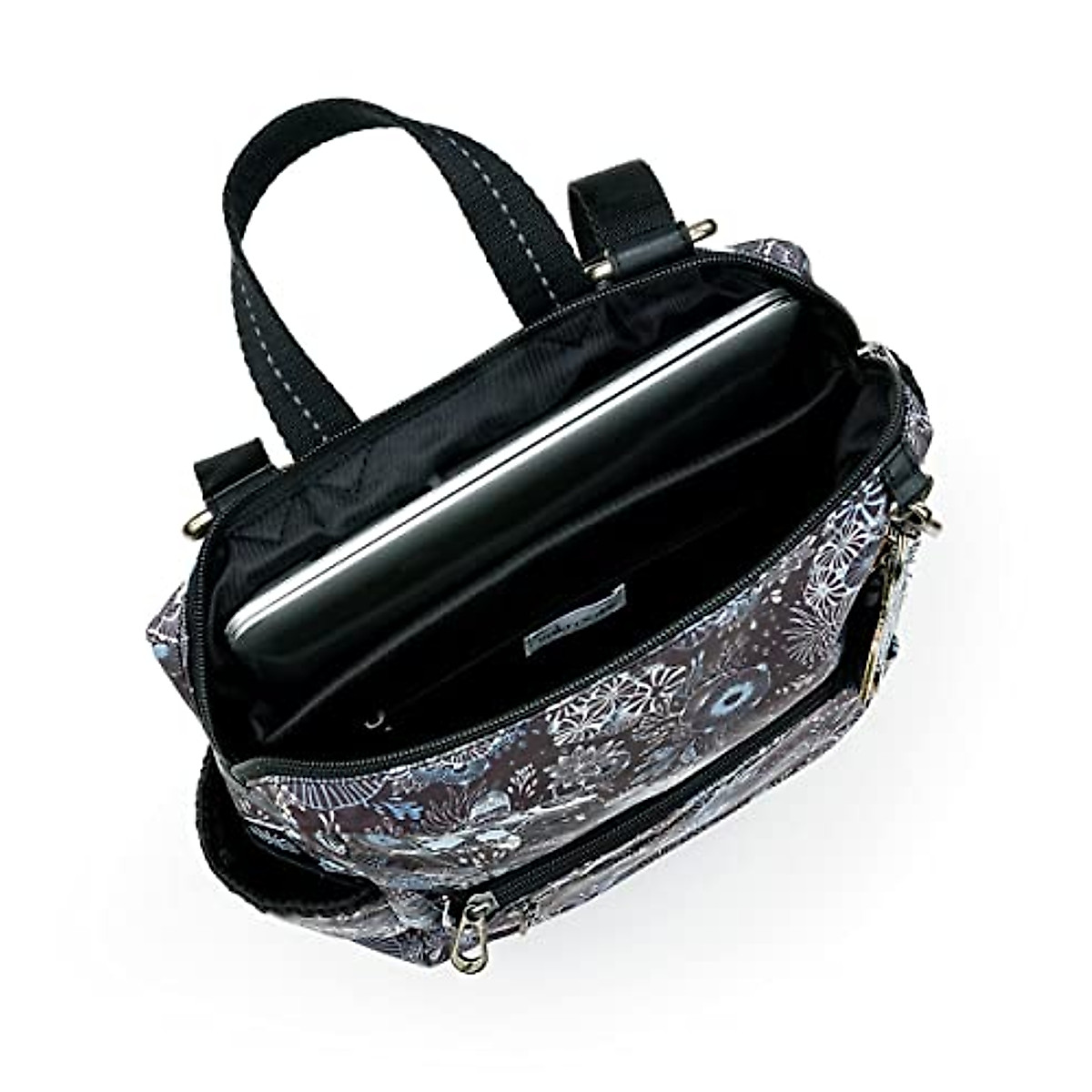 Sakroots womens Eco-twill, Laptop Compartmen Loyola Backpack in Eco Twill Convertible Purse with Adjustable Crossbody Strap Multifunctional Bag, Midnight Seascape, One Size US