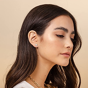 PAVOI Rhodium Plated 925 Sterling Silver Posts Cute Butterfly Earrings for Women - Gold Butterfly Stud Earrings - Dainty Jewelry